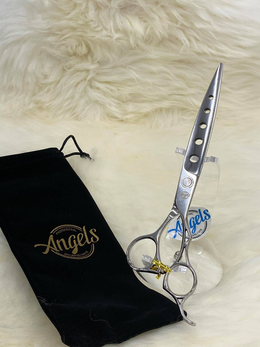 Angel's 7.5" lightened wide blade pattern scissor – Angels Grooming ...